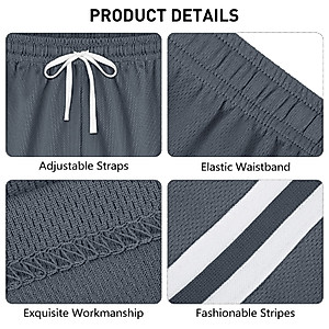 Resinta 4 Pack Toddler Boys Basketball Shorts Kids Mesh Shorts Active Soccer Shorts with Drawstring Quick Dry Shorts