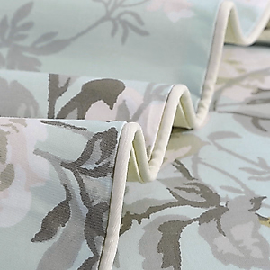 Brandream French Country Garden Toile Floral Printed Duvet Quilt Cover Cotton Bedding Set Asian Style Tapestry Pattern Chinoiserie Peony Blossom Tree Branches Multicolored Design (Queen,Mint Green)