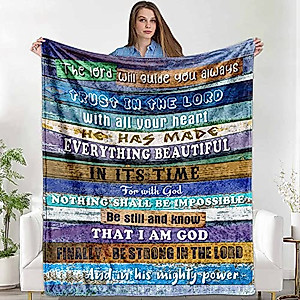 OUXIOAZ Christian Gifts for Women, Bible Verse Blanket Religious Gift Healing Throw Blanket with Inspirational Thoughts Prayer Blankets Mother's Day Birthday Gifts Spiritual Gifts for Women 50"x60"