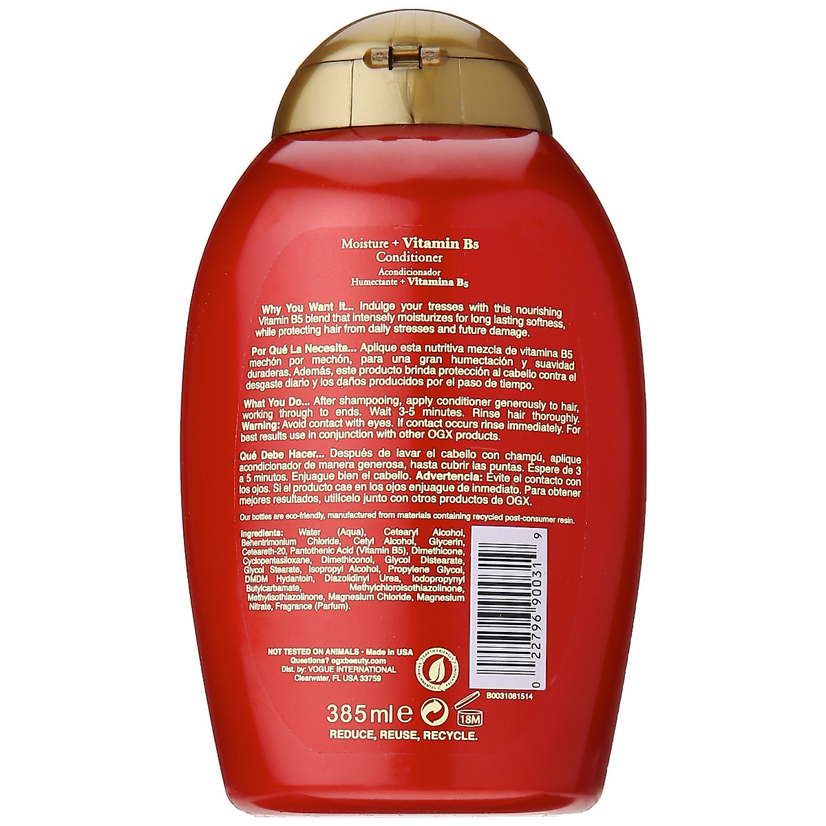 OGX Moisture + Vitamin B5 Conditioner, 13 Ounce