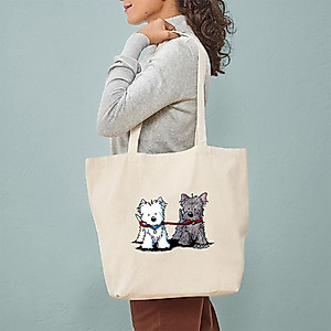 CafePress Terrier Walking Buddies Tote Bag Canvas Tote Shopping Bag