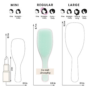 Tangle Teezer Ultimate Detangler Hairbrush for Wet & Dry Hair, Eliminates Knots & Reduces Breakage for All Hair Types, Baby Pink & Mint