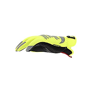 Mechanix Wear: Hi-Viz FastFit Work Gloves with Secure Fit Elastic Cuff, Reflective and High Visibility, Touchscreen Capable, Safety Gloves for Men, Multi-Purpose Use (Fluorescent Yellow, Medium)