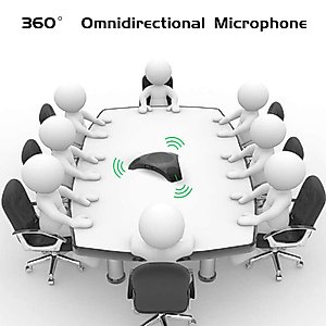 Conference Microphone USB Speakerphone Microphone for Business Conference,360° Omnidirectional Microphone Intelligent DSP Noise Reduction for Video Meeting (mic +Speaker+hub)