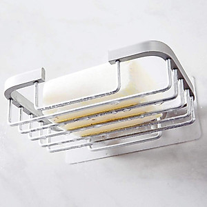Gold Bar Soap Holder for Shower Wall,Stainless Steel Adhesive Soap Dish for Bathroom,Drill Free Soap Holder Storage Rack Soap Dishes Holders and Dispensers Bathroom Accessories