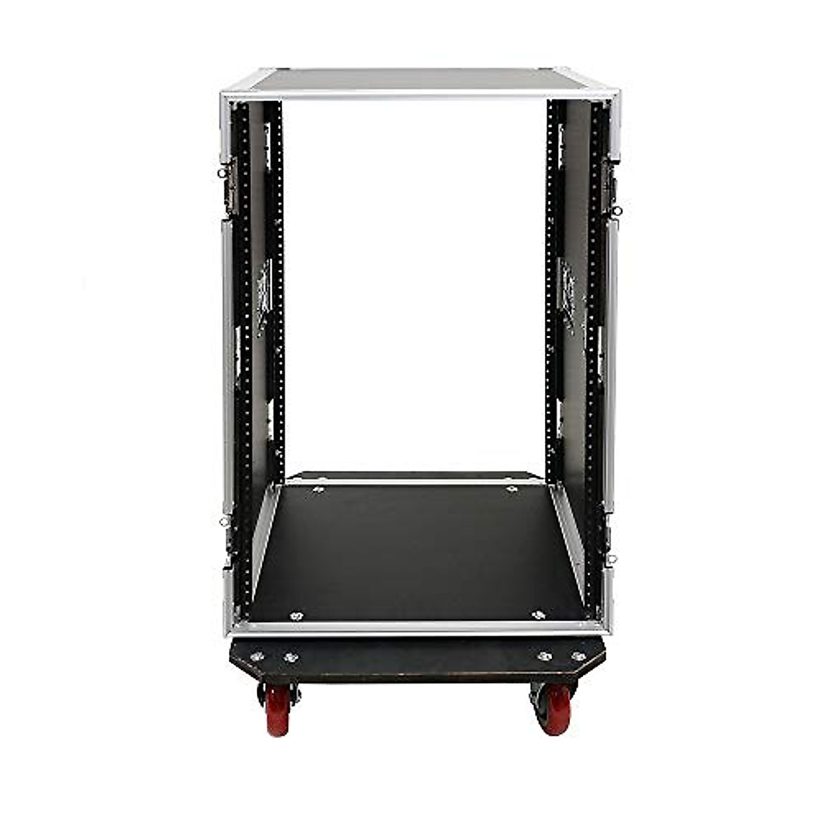 Seismic Audio - SA-PTR-16UC - 16 Space Pro Audio DJ Road Rack Case with Casters - 16U Pro Tour Grade Rack