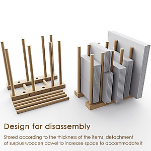 UNZERO Art Storage Rack, Art Drying Rack, Wood Storage Stand for Canvas Boards, Panel, Frame, Drawing Board, Printed Matter, Paper Pad, Backing Plate (8.3" D x 15" W x 13.7" H)