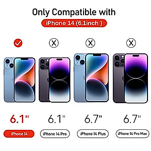 ivoler [3+3 Pack] Tempered Glass for iPhone 14 6.1 inch 2022 [3 Pack] with [3 Pack] Camera Lens Screen Protector with [Alignment Frame], Anti-Scratch Case Friendly Transparent HD Clear Film