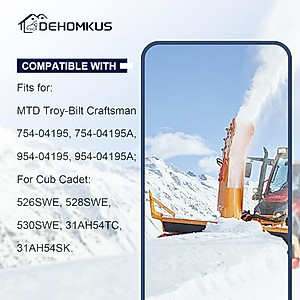 2pcs Snow Thrower Belt 954-04195 for MTD 754-04195 954-04195 954-04195A Fits Troy-Bilt Craftsman Snowblowers - 2 Pack RAW Edge Auger Drive Belt(1/2" x 37")