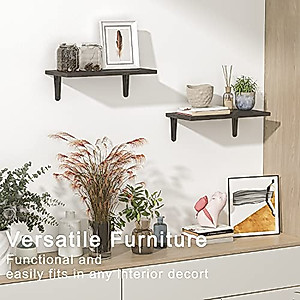 LANARP Wide Floating Shelves,Set of 2,7.8 Inch Deep Wall Shelf for Bedroom,Wall Mounted Large Storage Shelf for Room/Kitchen/Office