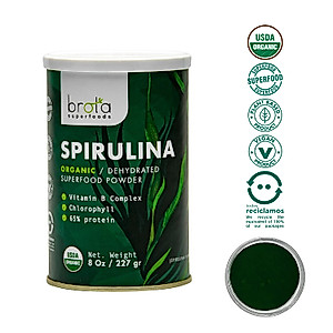 BROTA SUPERFOODS Spirulina Powder – Superfood – Vitamin B, Chlorophyll and Protein - Perfect for Smoothies – Premium Quality Energy Powder