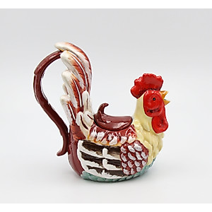 Appletree Design A Day in the Country Rooster Teapot, 7-1/2-Inch