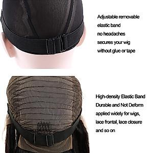 Adjustable Elastic Band for Wigs，Adjustable Wig Band Wig Elastic Bands for Keeping Wig in Place Elastic Adjustment Strap Sew to the Wig Cap (8Pcs, Elastic Band)