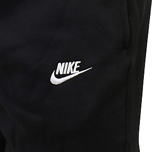 Nike Men's Club Open-Hemmed Pants Black | Black | White SM