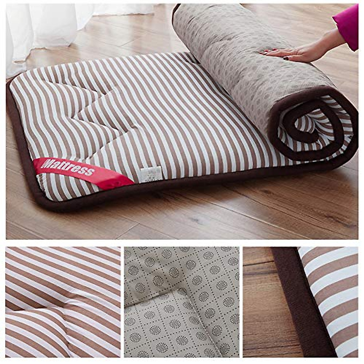 WJH Super Soft Sleep Mattress, Japanese Tatami Futon, Comfortable Thick Single Sleeping Pad Student Dormitory Memory Foam-B 120x200cm(47x79inch)