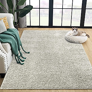 Fashionwu Grey Shag Rug 11 x 15 Shaggy Area Rug for Bedroom Soft Luxury High Pile Fluffy Rug Modern Fur Rug Non-Slip Cozy Furry Plush Rugs Carpet Accent Rug for Living Room Bedroom, Gray, 11 x 15 Feet