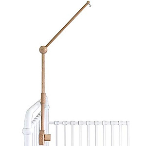 Sorrel + Fern Wooden Baby Crib Mobile Arm - Baby Mobile Holder Arm (31 inch, 100% Natural Beech Wood) - Strong Anti Slip Attachment - Nursery Decor