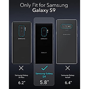 YOUMAKER Designed for Galaxy S9 Case (NOT Plus), Slim Fit Heavy Duty Rugged Protective Case with Kickstand for Samsung Galaxy S9 5.8 inch - Purple