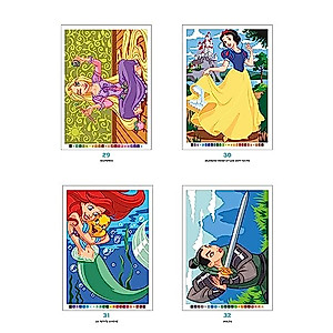 Coloriages mystères Disney - Princesses: Coloriez les chiffres et découvrez l'image