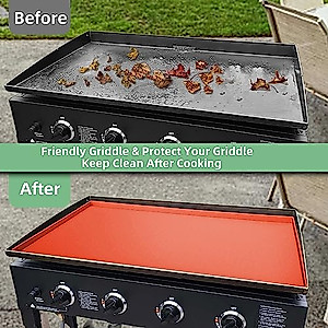 Silicone Griddle Mat for 28 Inch Blackstone Griddle,28" Blackstone Griddle Cover Heavy Duty Food Grade Silicone Mat Top,Protective Grill from Debris, Rodents, Rust(Not fit 28XL|Pro Series)