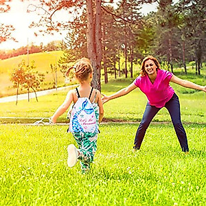 RHCPFOVR Mermaid Gifts for Girls - Drawstring Backpack,Makeup Bag,Bracelet,Necklace for Party Favors