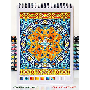 Celtic Knots and Patterns. Adult Travel Size Coloring Book on Thick Artist Paper with a Spiral Binding on The top