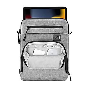 Tablet Sleeve Compatible with 11 Inch New iPad Pro,10.9 inch New iPad Air 4, 10.2 Inch iPad, Microsoft Surface Go, Samsung Galaxy Tab, Fit Magic Keyboard and Smart Keyboard Folio.(11 inch Grey)