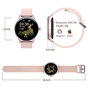 CUBOT Smart Watch, Fitness Tracker for Women, Full Screen Smartwatch with Heart Rate Monitor, Sleep Tracker, IP68 Waterproof Activity Tracker with Pedometer, Fitness Watch for Android and iOS, Pink