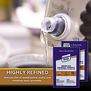 GROVE 2 Klean Strip Odorless Mineral Spirits + Microfiber Cloth, Mineral Spirits, Odorless Paint Thinner for Oil Painting | Mineral Spirits for Cleaning & Paint Thinner for Oil Based Paint - 1QT