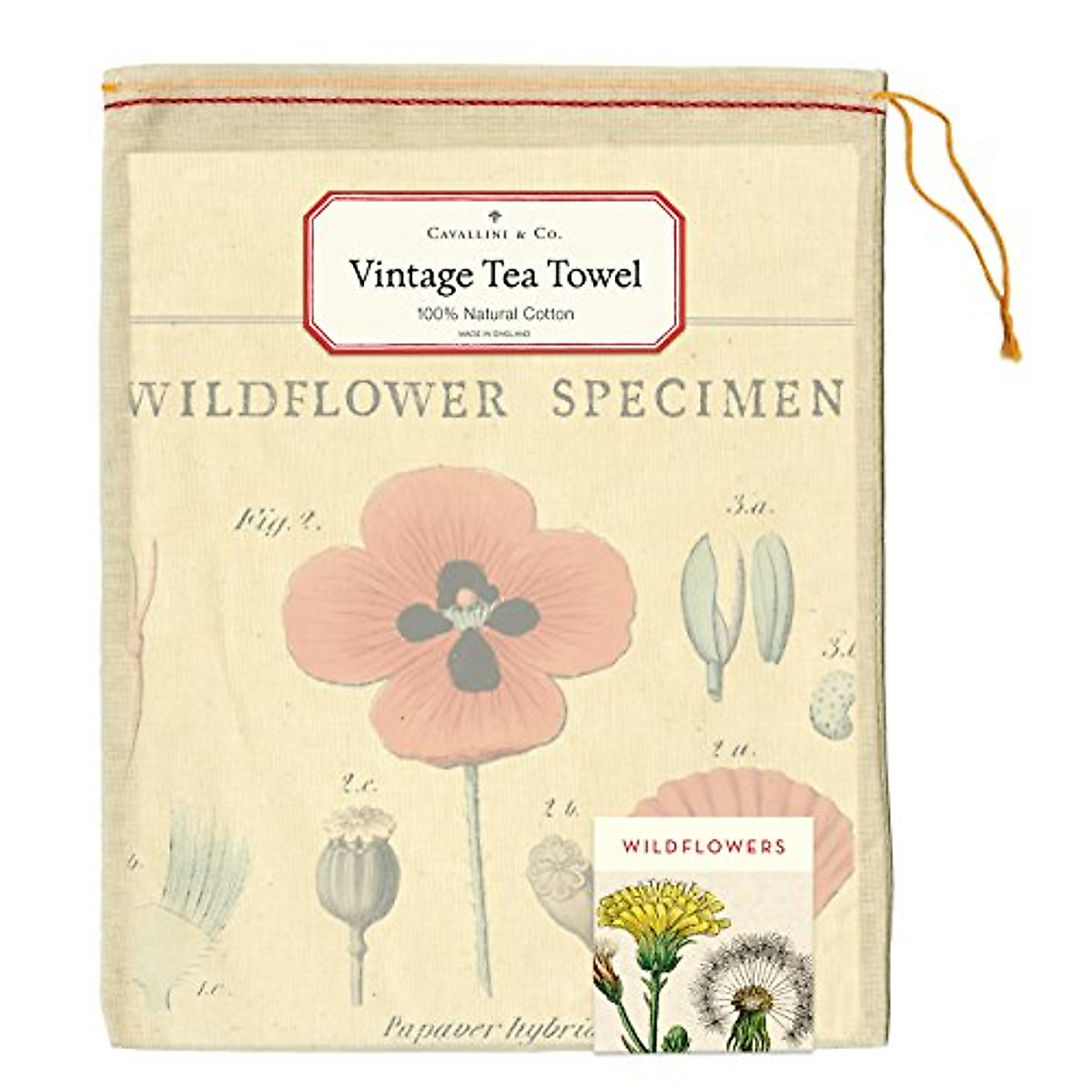 Cavallini & Co. Wildflowers Tea Towel, Multicolor