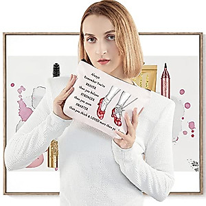 LEVLOPrincess Red Slippers Cosmetic Make up Bag You Are Braver Stronger Smarter Than You Think Gift Ruby Red Slippers Makeup Zipper Pouch Bag Wizard Movie Merch（ Doro Bag)