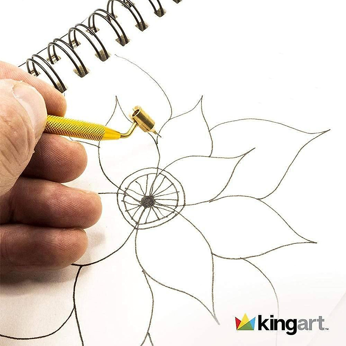 KINGART Fine Line Painting Pen 2 Pc. 0.5mm Fine Line + 0.25mm Extra Fine Line Brass Tips, Fluid Writer Paint Applicator Pen, Precision Touch Up Paint, Rock Chips & Scratch Repair