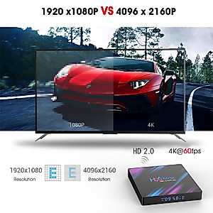 Xilibod Android 10.0 H96 Max TV Box 4GB RAM 32GB ROM, Penta-Core Mali-450, RK3318 Quad-Core 64bit Cortex-A53, H.265 Decoding 2.4GHz/5GHz WiFi Smart TV Box - Model No.: H96max 4GB 32GB