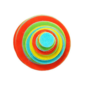 Playfully Ever After Light Green, Turquoise, Orange & Yellow Craft Felt Circles (Mixed Size Pack - 56pc)