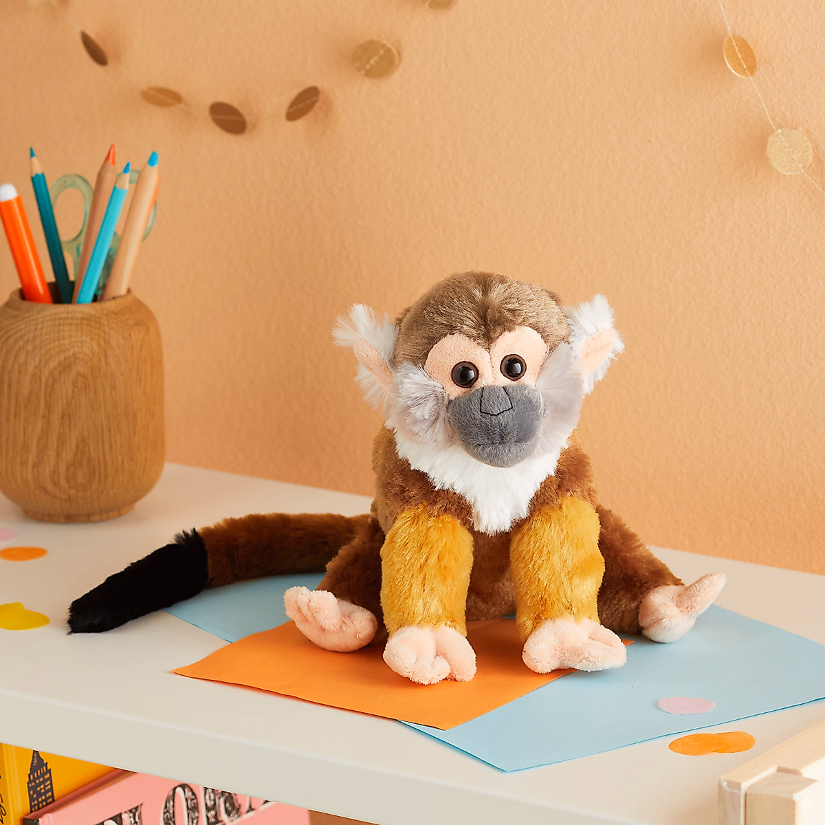Wild Republic Squirrel Monkey Plush, Stuffed Animal, Plush Toy, Gifts for Kids, Cuddlekins 8 Inches
