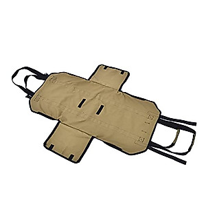 RvSky Household Garden Products Large Capacity Firewood Storage Bag Basket Oxford Cloth Outdoor Camping Wood Log Carrier(卡其)