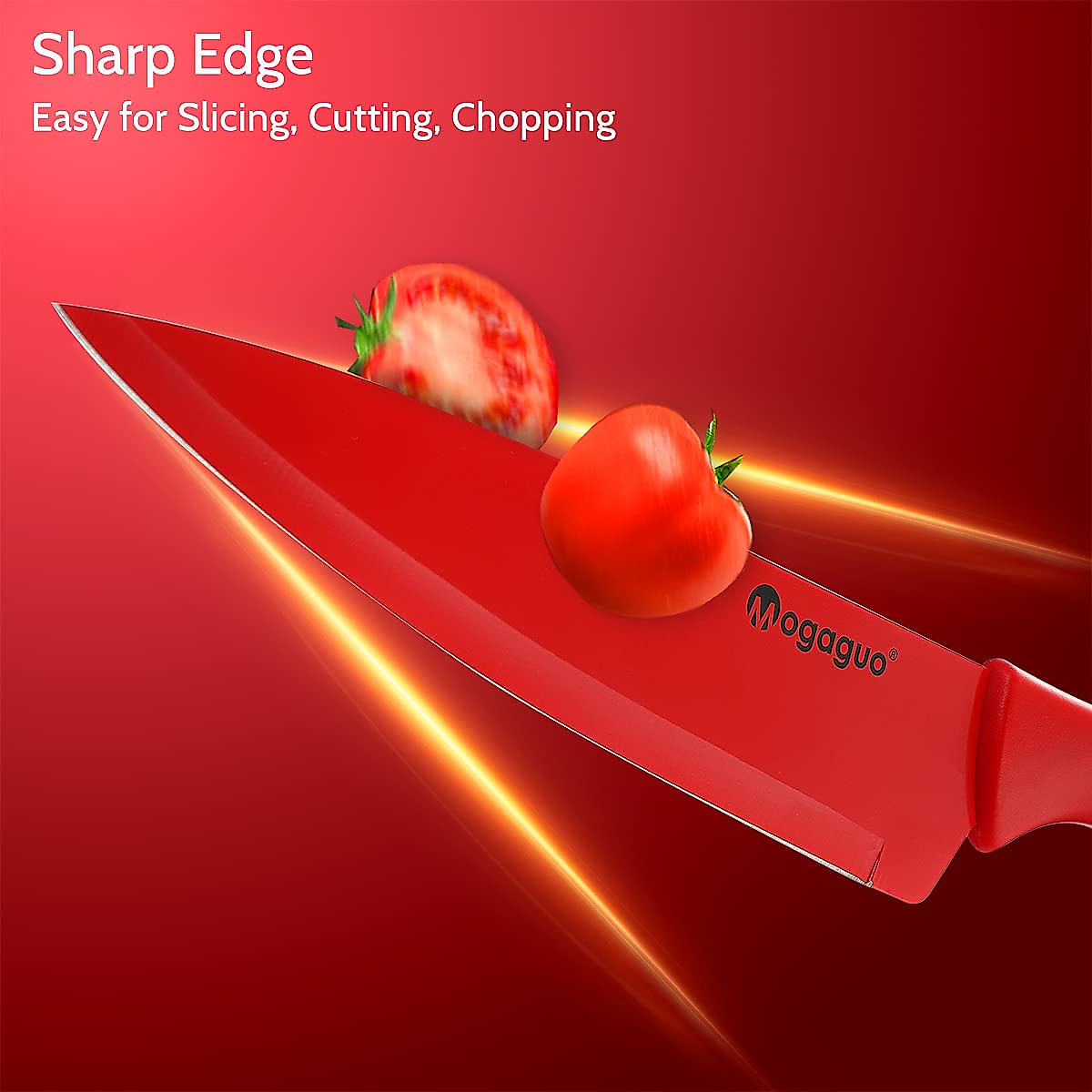 Mogaguo 7 Piece Professional kitchen knife Set Dishwasher Safe, Sharp Knife Set for Cutting Meat, Knives Set for Kitchen Cooking