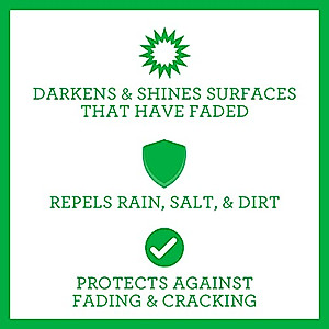 Trinova Plastic & Trim Restorer - Shines & Darkens Worn Out Plastic, Vinyl & Rubber Surfaces - Protects Cars & Motorcycles from Rain, Salt & Dirt - Prevent Fading - 8 OZ