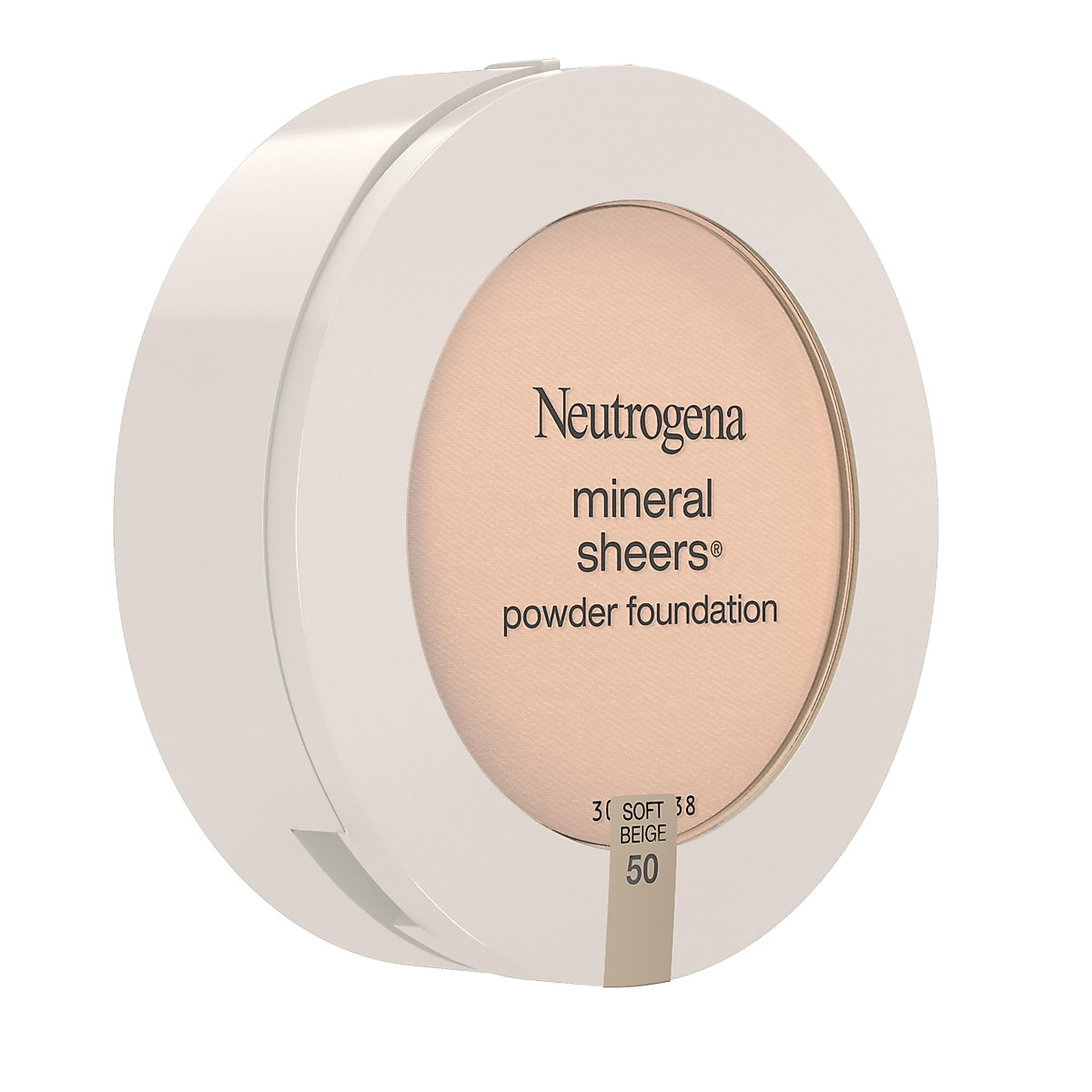 Neutrogena Mineral Sheers Compact Powder Foundation, Lightweight & Oil-Free Mineral Foundation, Fragrance-Free, Soft Beige 50.34 oz