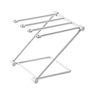 JUOPZKENN Washcloth Holder Countertop Dishcloth Drying Rack 4 Arms Folding Vertical Hand Towel Stand Dish Rag Storage Holder for Kitchen(Light Grey)