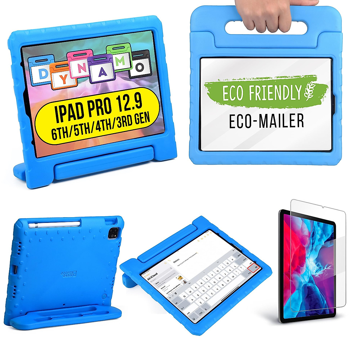 Official Cooper Dynamo iPad Pro 12.9 Case Kids | Child Proof Case | iPad Pro 12.9 Case 5th Generation, 6th Gen Apple iPad Pro 12.9 Case 2022, iPad Pro 12.9 Case 3rd Generation/4th, iPad 12.9 Pro Case