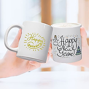 CAILIDE 20oz sublimation Blank large Mugs and Big handle set of 2 Professional Grade Mugs White Coated Ceramic Cup for Coffee Tea or DIY Gifts (20oz)