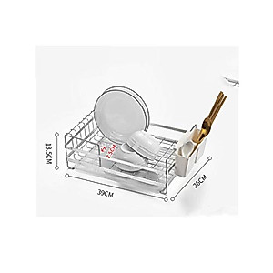 ZSQAI Kitchen shelf-Dish Drying Rack,Over The Sink Arms Dish Drainer,Dish Rack in Sink or On Counter Storage Holder, Rustproof Stainless Steel