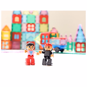 AAA777USA Magnetic 3D Building Block Tiles Learning and Educational Stem Toys for Kids, Toddlers Boys & Girls, Develops Creativity and Motor Skills – 102 Pcs Set