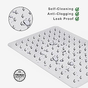 Blue Ocean 10"x7" SHK08 Ultra Thin Premium Stainless Steel Bath Rainfall Shower Head | Adjustable Brass Swivel Ball Joint