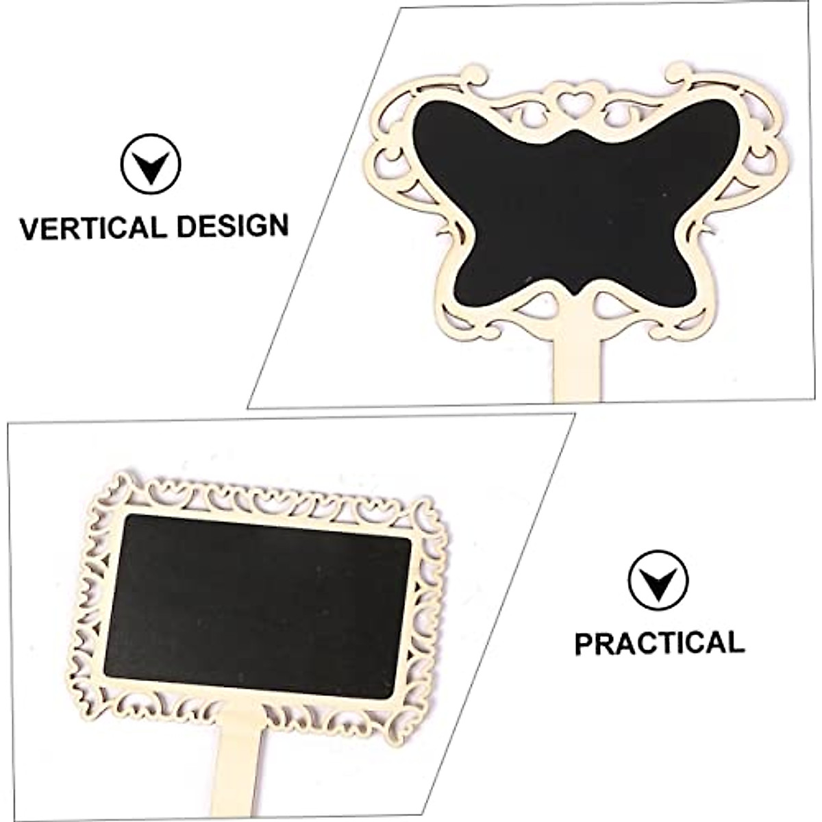 Anneome 6pcs Mini Blackboard Writing Board Vertical Cypress Child