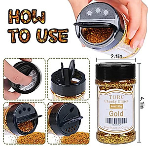 TORC Iridescent Hot Pink Chunky Glitter 4 OZ Glitter for Resin Crafts Tumblers Cosmetic Makeup Nail Art Festival Decoration