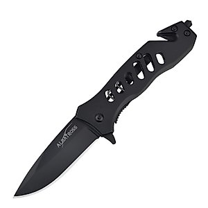 ALBATROSS Wild Survival Tools 3-in-1 Set Multi-Function Tool Combination with Tactical Folding Knife, Adventure Compass, Flashlight