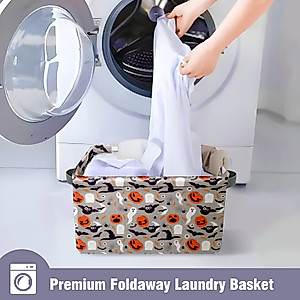 Halloween Basket Trick or Treat Bags Boo Basket with Handles Halloween Pumpkin Ghost Halloween Storage Containers for Storage Toy Storage