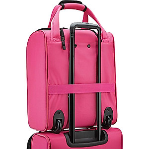 American Tourister 4 Kix Expandable Softside Luggage with Spinner Wheels, Teal, Underseater